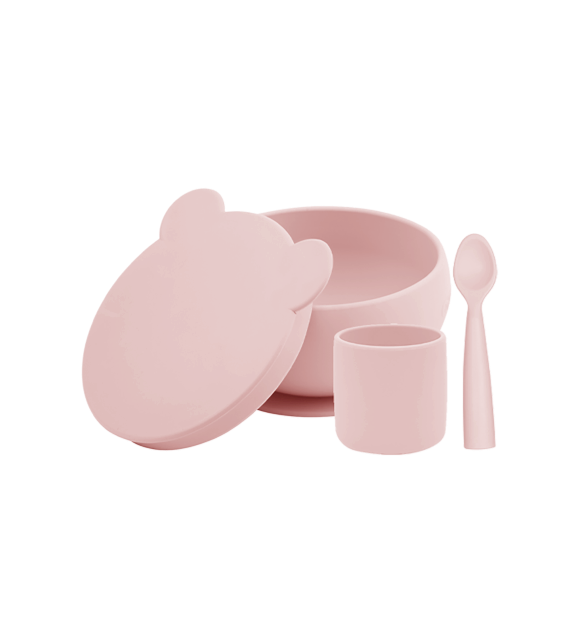 Coffret Repas "Mes premiers Repas" - Rose – L'univers des Petits Jacou